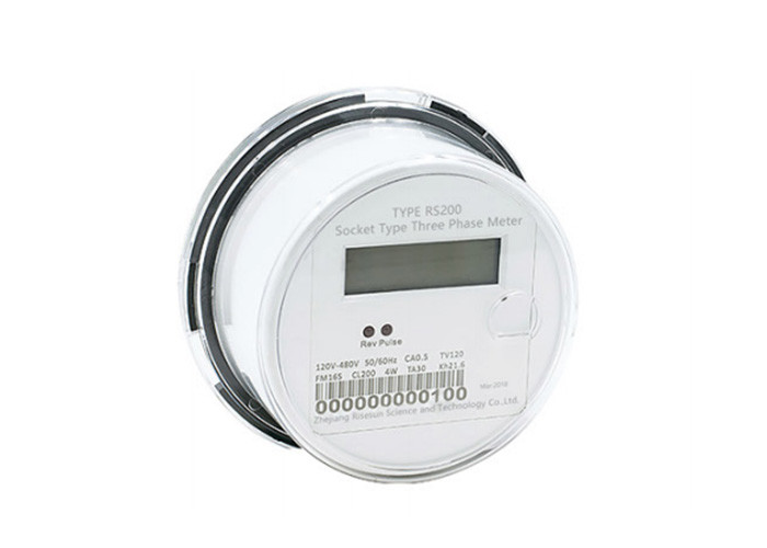 สามเฟส ANSI Smart Meter Class 0.5s ความแม่นยำซ็อกเก็ตมิเตอร์ไฟฟ้า